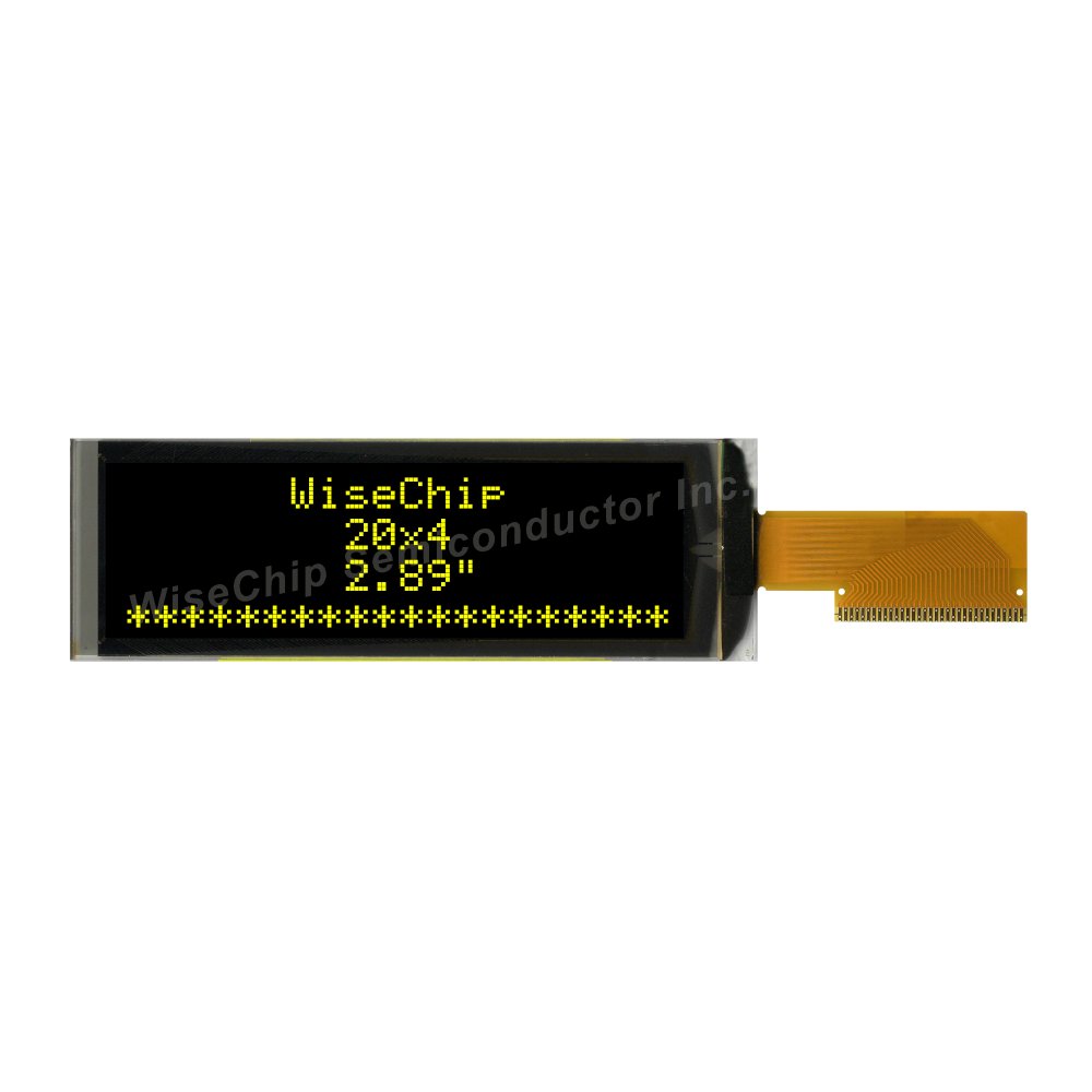 WiseChip 2.89” OLED Display - wyświetlacz tekstowy Żółty | Producenci \ Wisechip \ Tekstowe OLED ...